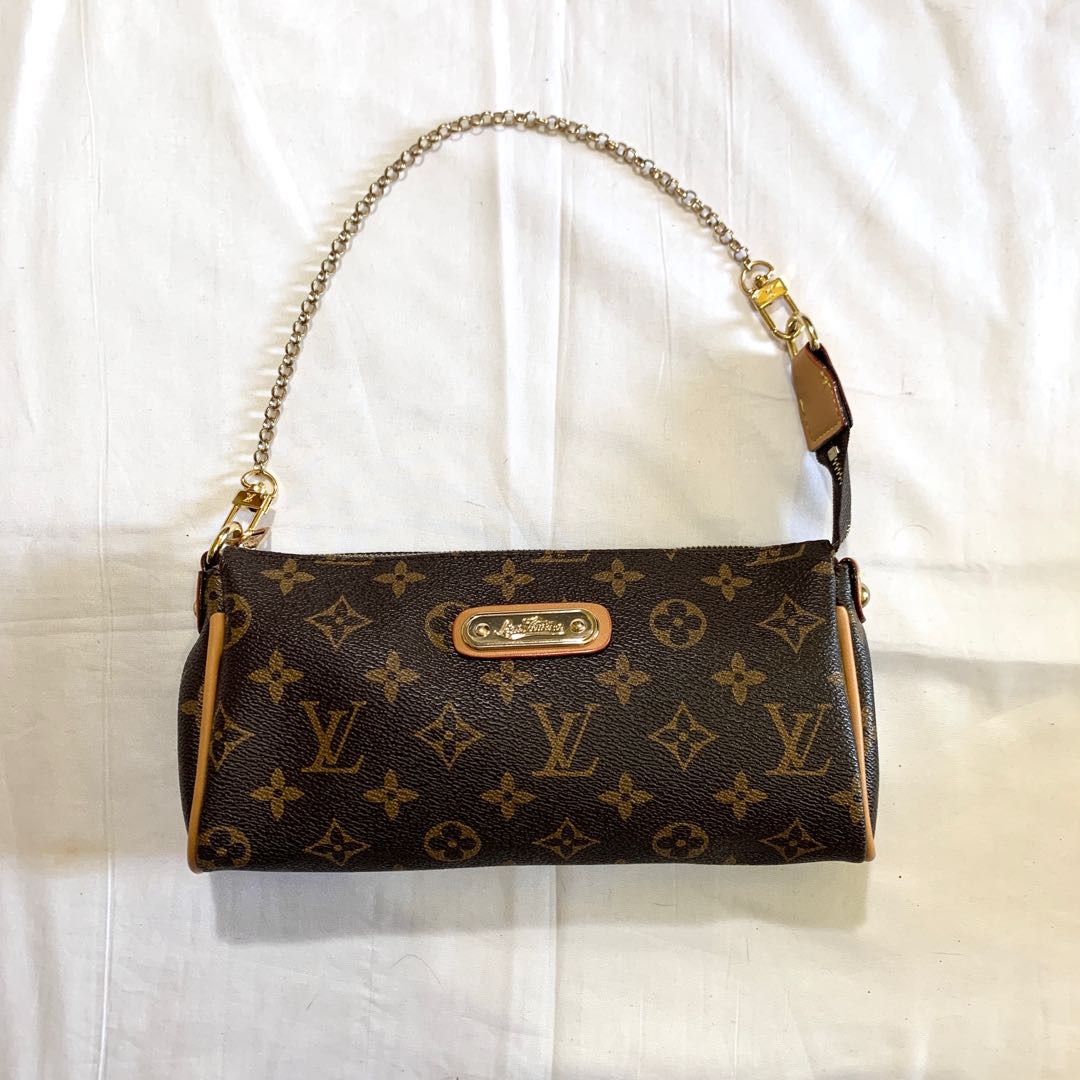 louis vuitton lv eva monogram clutch pochette, Barang Mewah, Tas ...