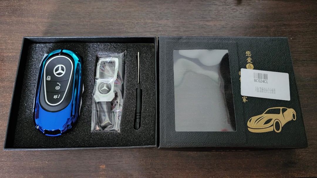 Mercedes C class W206 Key Fob Cover Case with keychain carabiner, Car ...