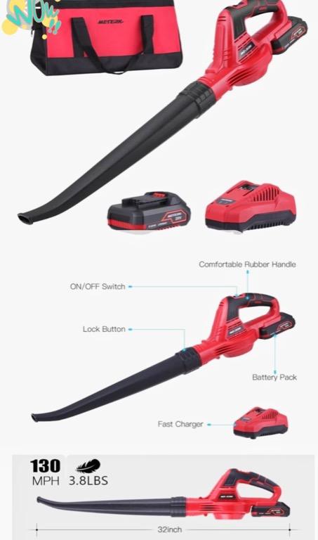 Meterk 20v Cordless Blower Kit, Furniture & Home Living, Gardening ...