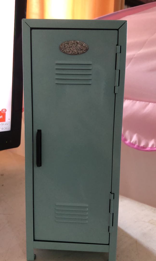 mini desk locker (light blue) kpop room deco desk organizer, Hobbies ...