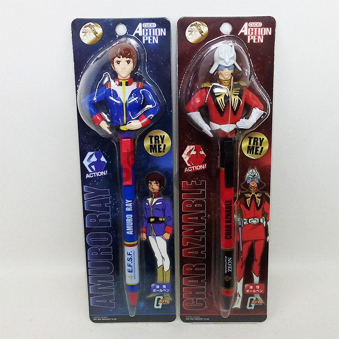 Mobile Suit Gundam 35th Action Pen : Char Aznable + Amuro Ray, 興趣及遊戲 ...