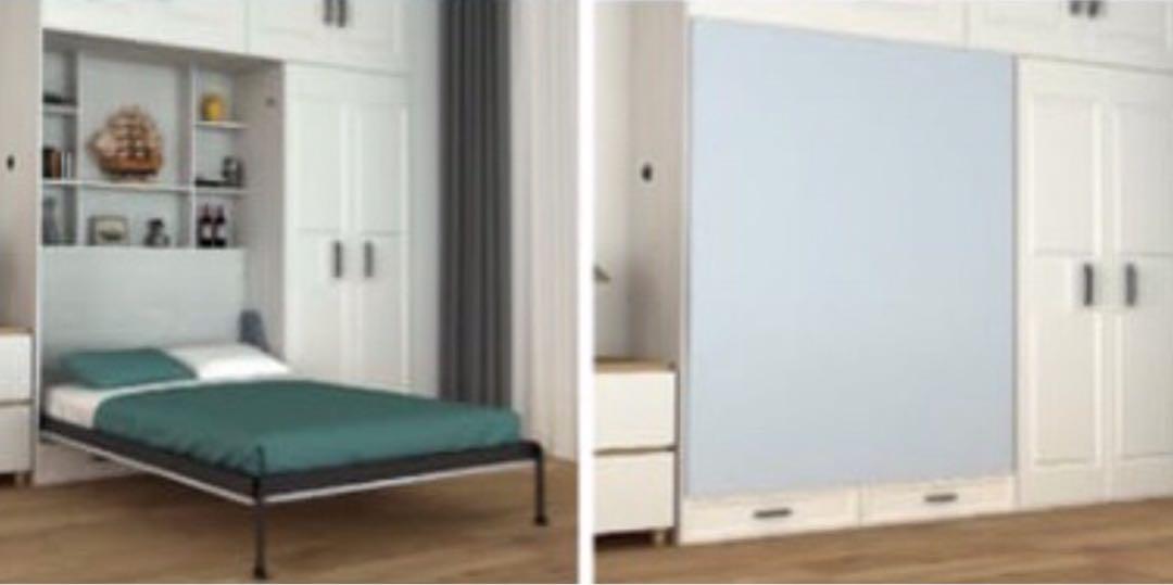 Motorized Queen Size Murphy Wall Bed And Manual Function (Exclude ...