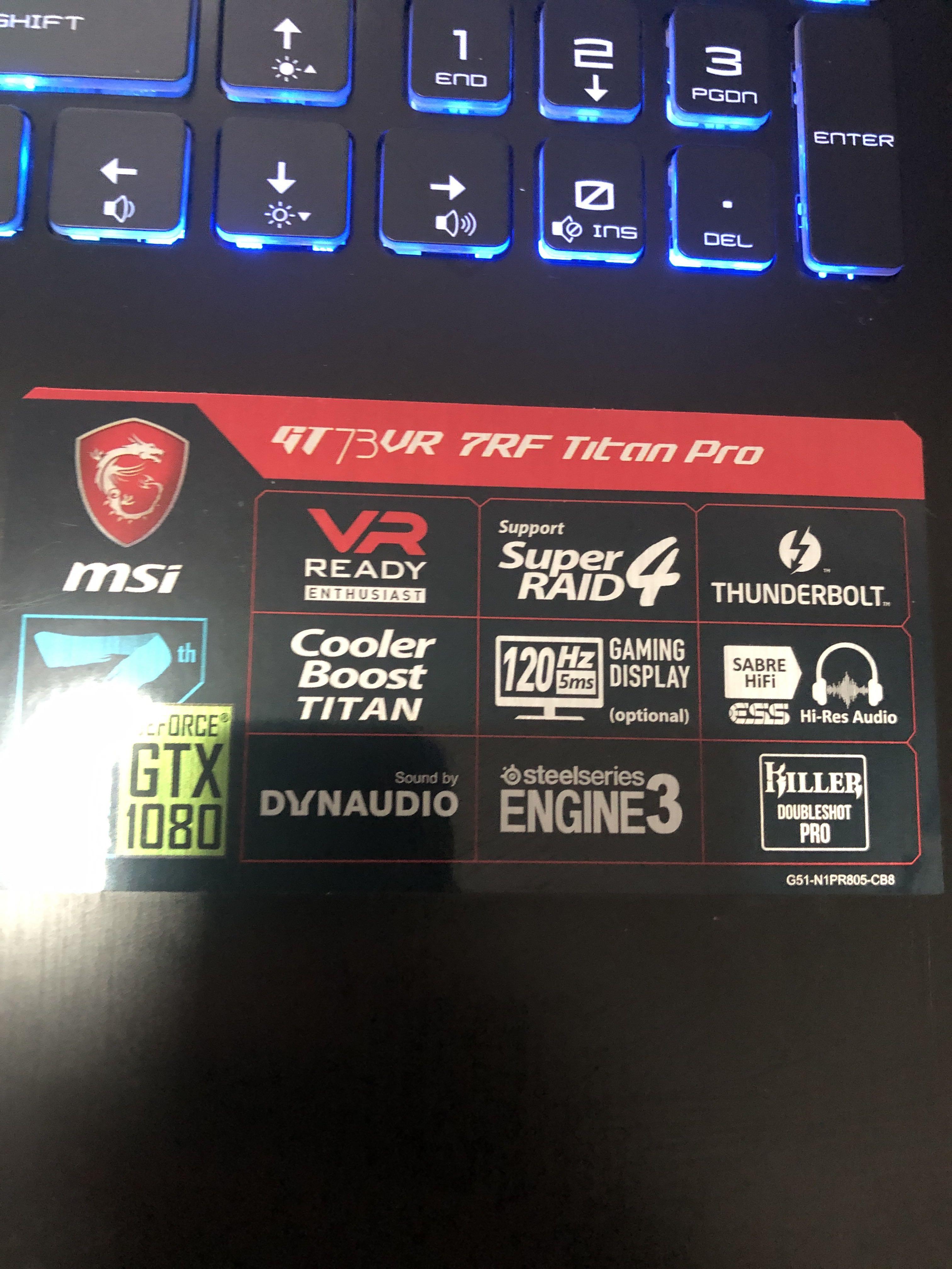 MSI VR READY 17.3 inch GT73VR TITAN GAMING LAPTOP|MADE FOR VR & CREATED ...