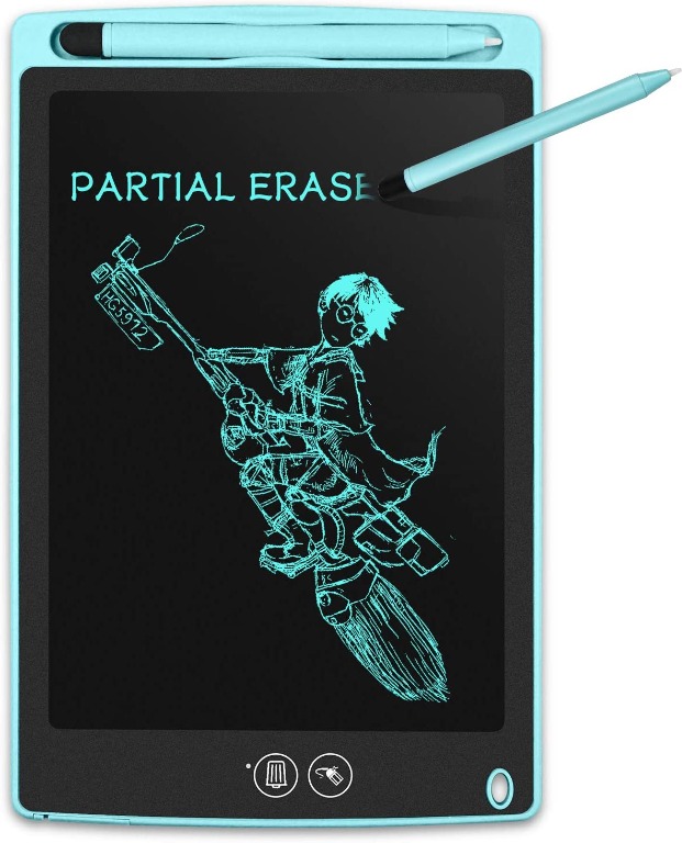 NEWYES LCD Writing Tablet 8.5 Inches LCD Writing Pad Drawing Doodle Board with Full&Partial Dual ...