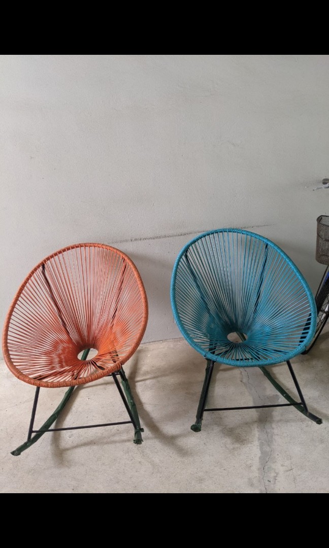 Orange Swing Chair, Furniture & Home Living, Furniture, Chairs on Carousell