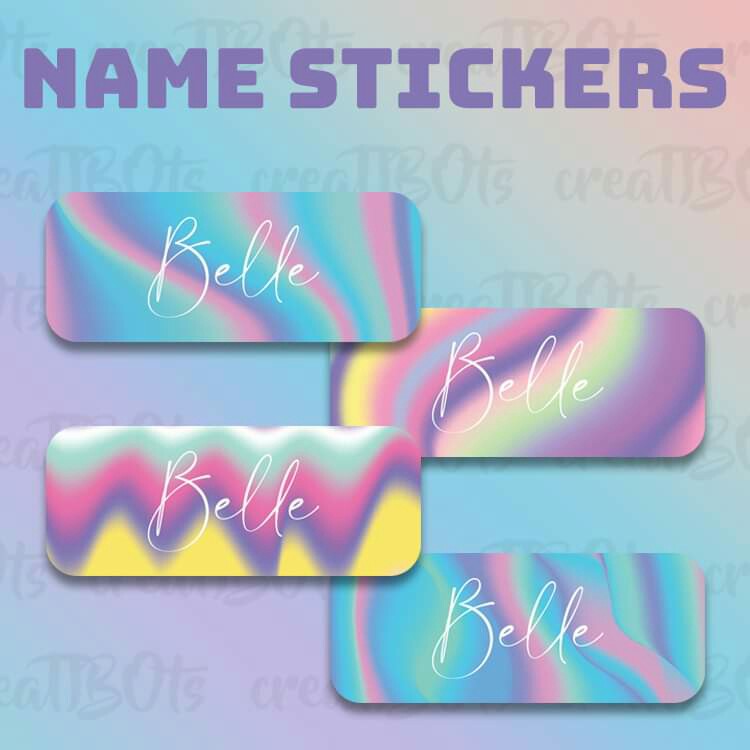 Personalized Name Sticker Label Set, Hobbies & Toys, Stationary & Craft ...