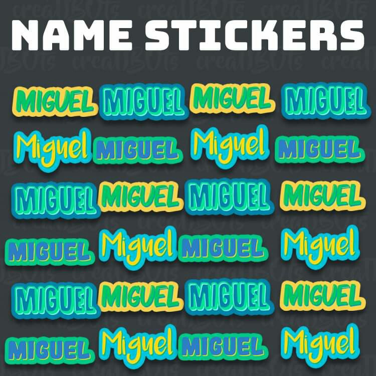 Personalized Name Sticker Set Label, Hobbies & Toys, Stationary & Craft ...