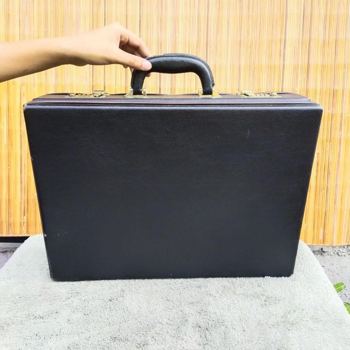 PIERRE CARDIN Leather Black Briefcase, Men's Fashion, Bags, Briefcases ...