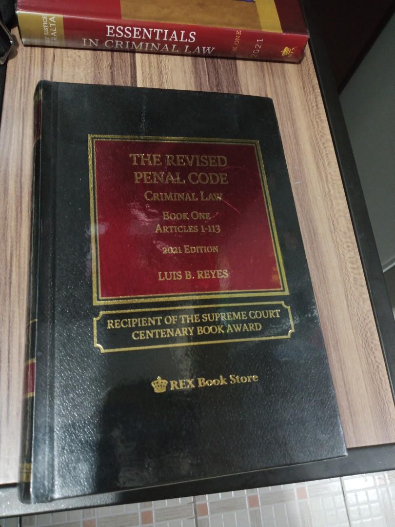 Revised Penal Code Luis Reyes 2021, Hobbies & Toys, Books & Magazines ...