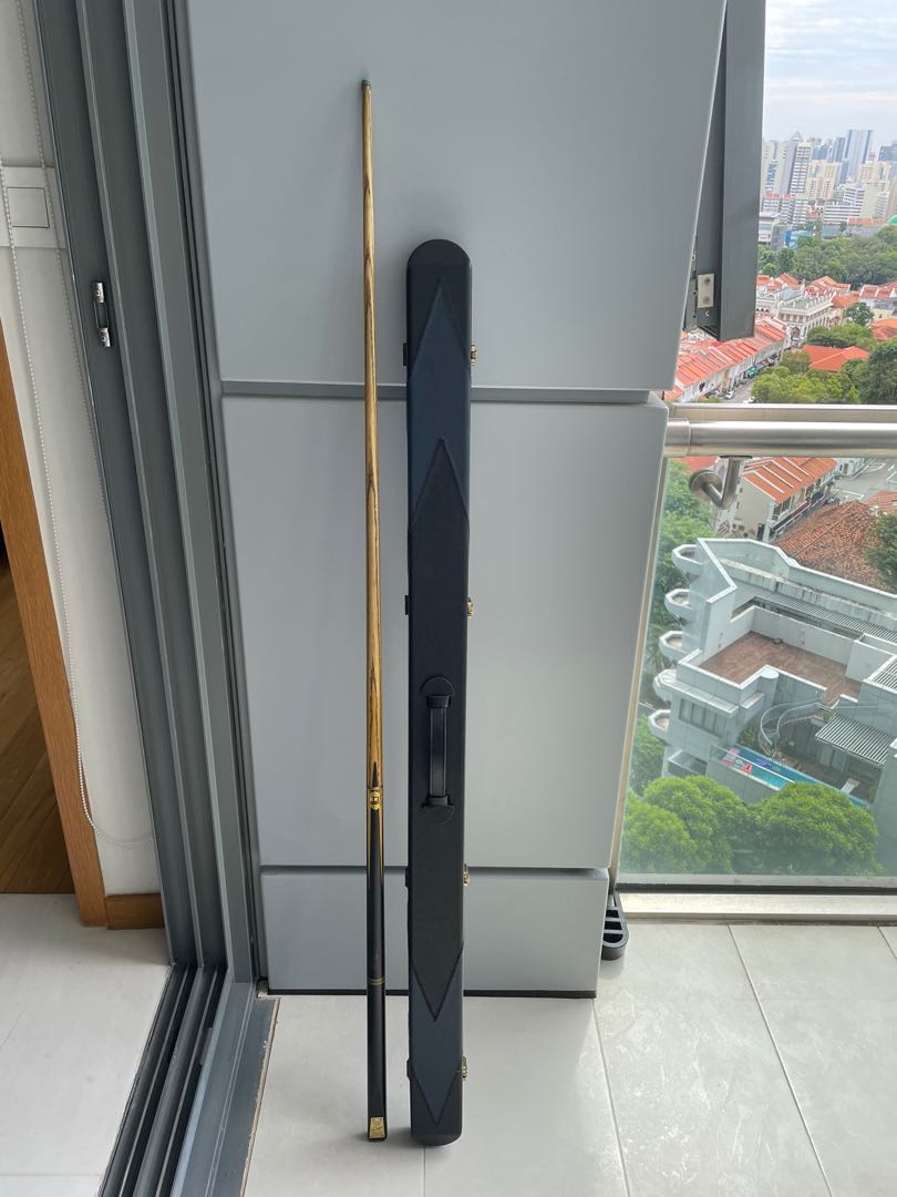 Riley Snooker Cue with Leather Hard Case, Sports Equipment, Sports ...