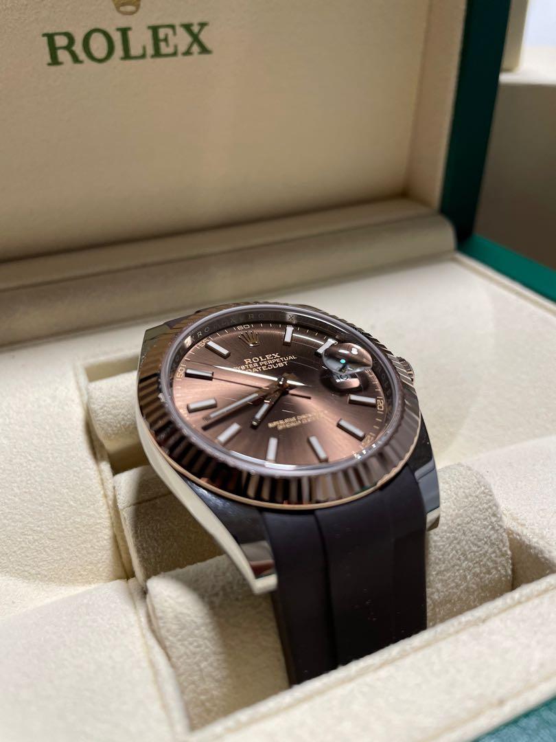 Rolex DATEJUST 41 Rosegold Choco dial, Luxury, Watches on Carousell