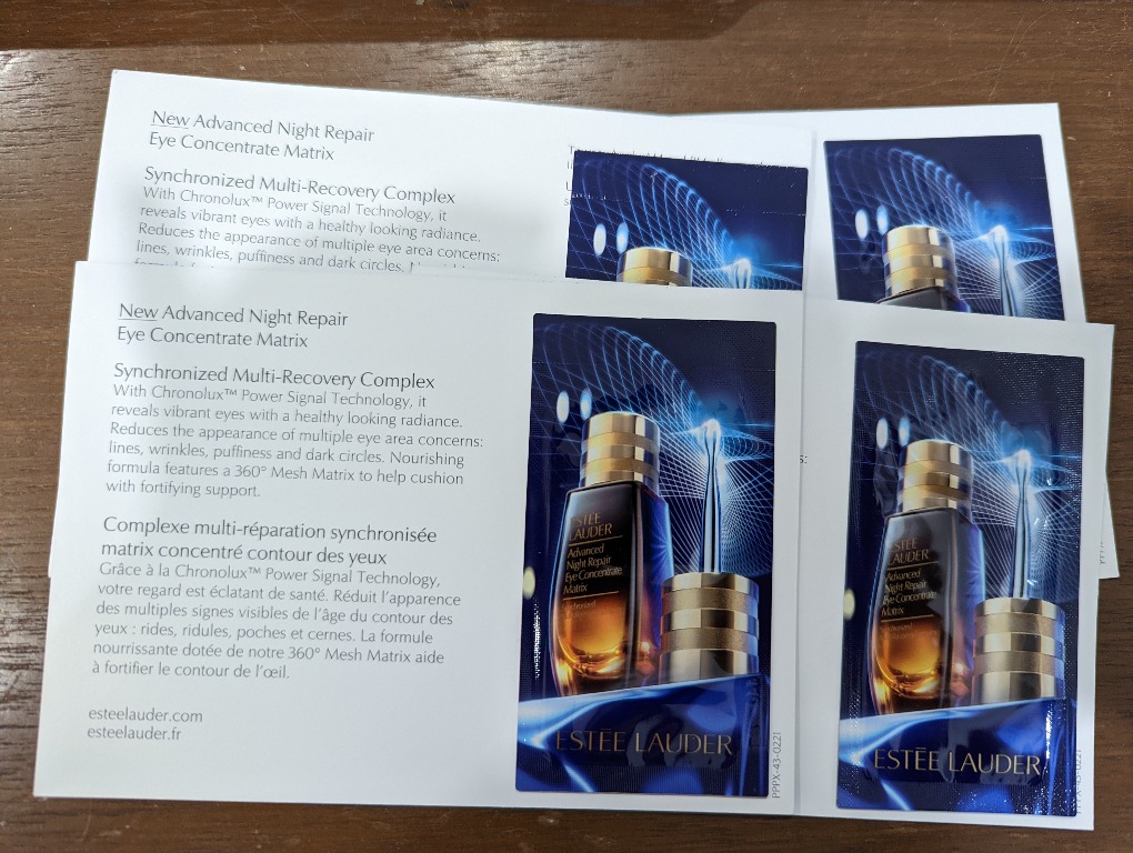 {Sample} 4 x Estee Lauder Advanced Night Repair Eye Concentrate Matrix ...