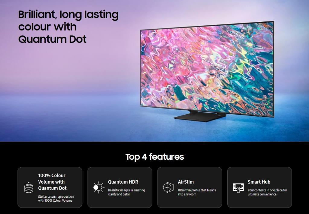 Samsung 43/50/55/65 Q60B QLED 4K Smart TV 43/50/55/65/75 Inch 2022 ...