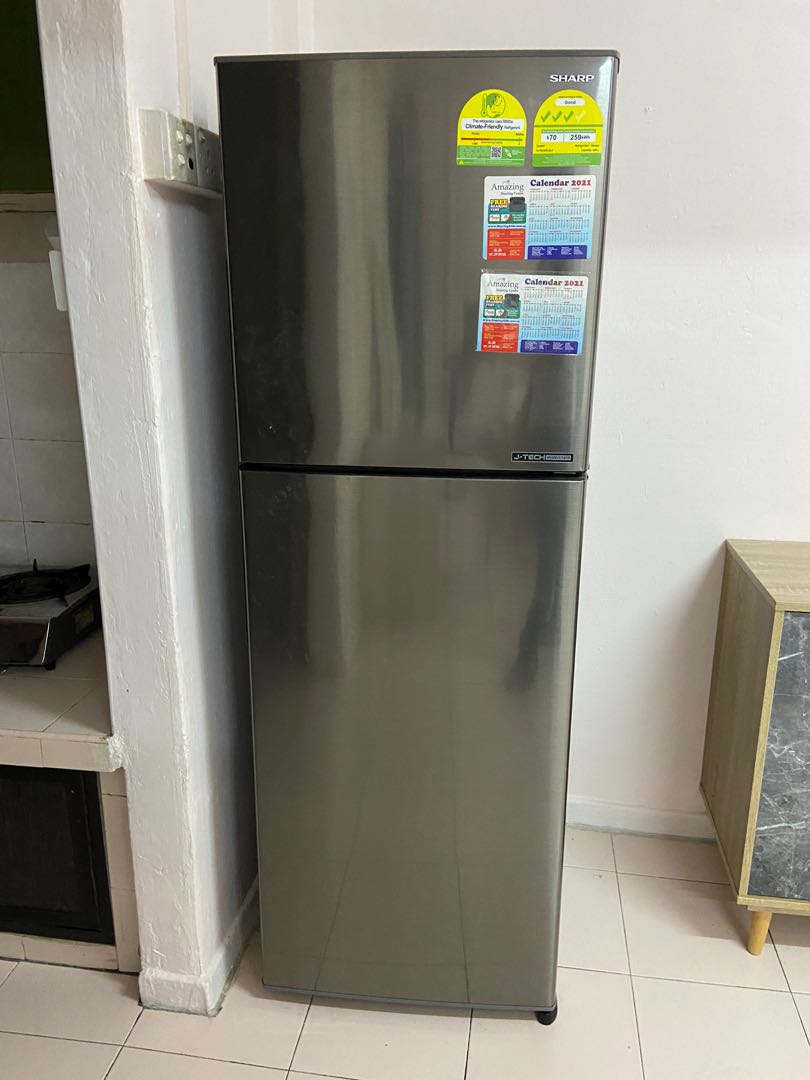 Sharp 2 Door Refrigerator (225L) SJ-RX30E-SL2, TV & Home Appliances ...