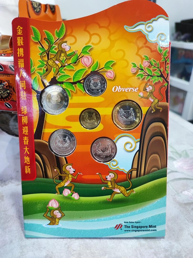 Singapore Mint 2016 Lunar Monkey Medallion Gold Coin set, Hobbies ...