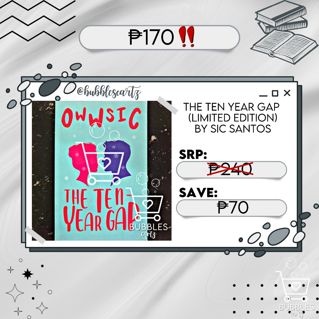 The Ten Year Gap by Owwsic with official bookmark!, Hobbies & Toys ...