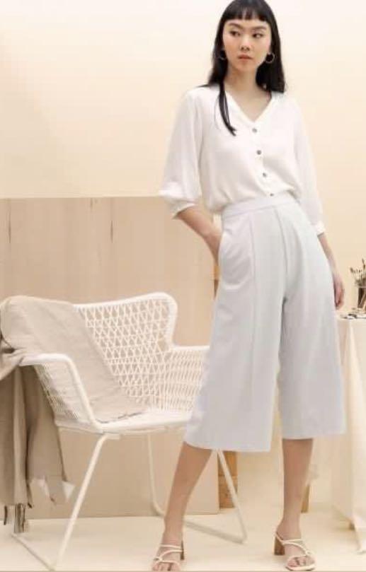 The Willow Label Faye Culottes in Dew, Women's Fashion, Bottoms, Other ...