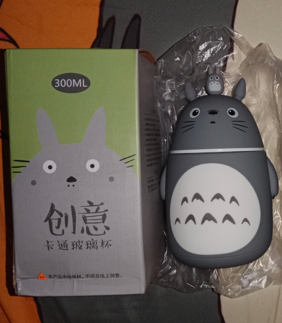 Totoro glass tumbler, Hobbies & Toys, Toys & Games on Carousell
