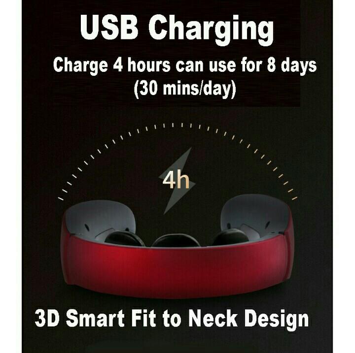 USB Charging Neck Cervical Massager, Health & Nutrition, Massage ...