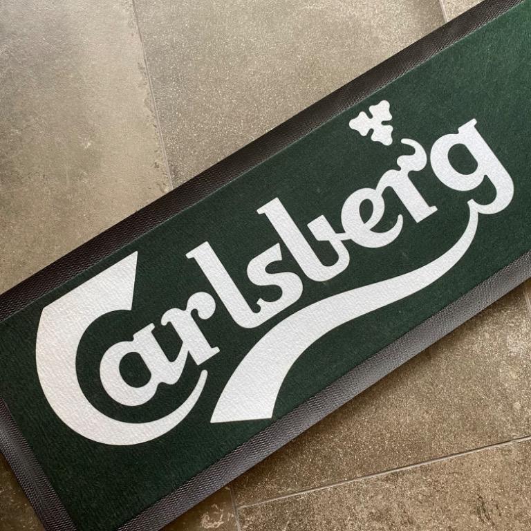 [USED] Authentic Carlsberg Bar Counter Mat, Furniture & Home Living ...