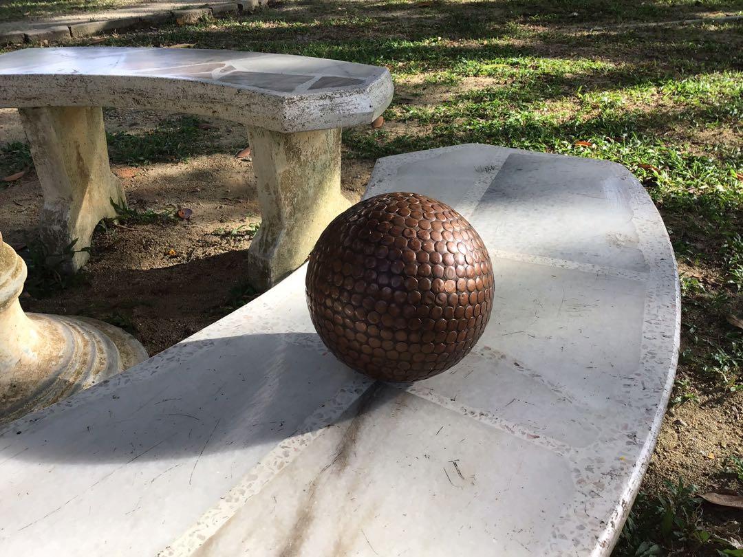 Vintage Rare Copper Ball With Copper Chips., Furniture & Home Living ...