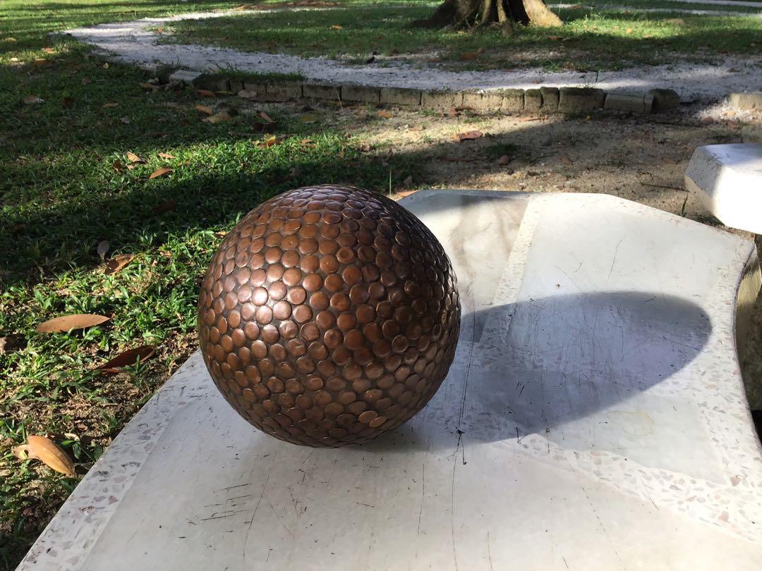 Vintage Rare Copper Ball With Copper Chips., Furniture & Home Living ...