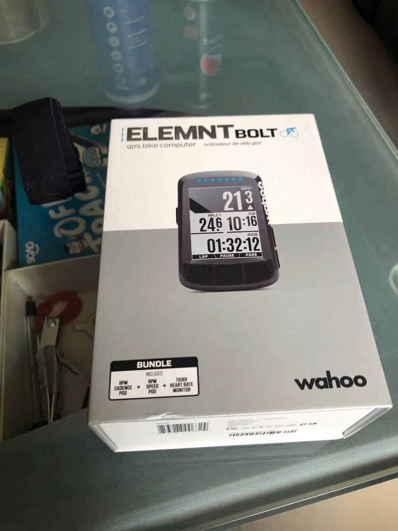 Wahoo Element Bolt w/ cadence, speed & HRM sensor, Sports Equipment ...