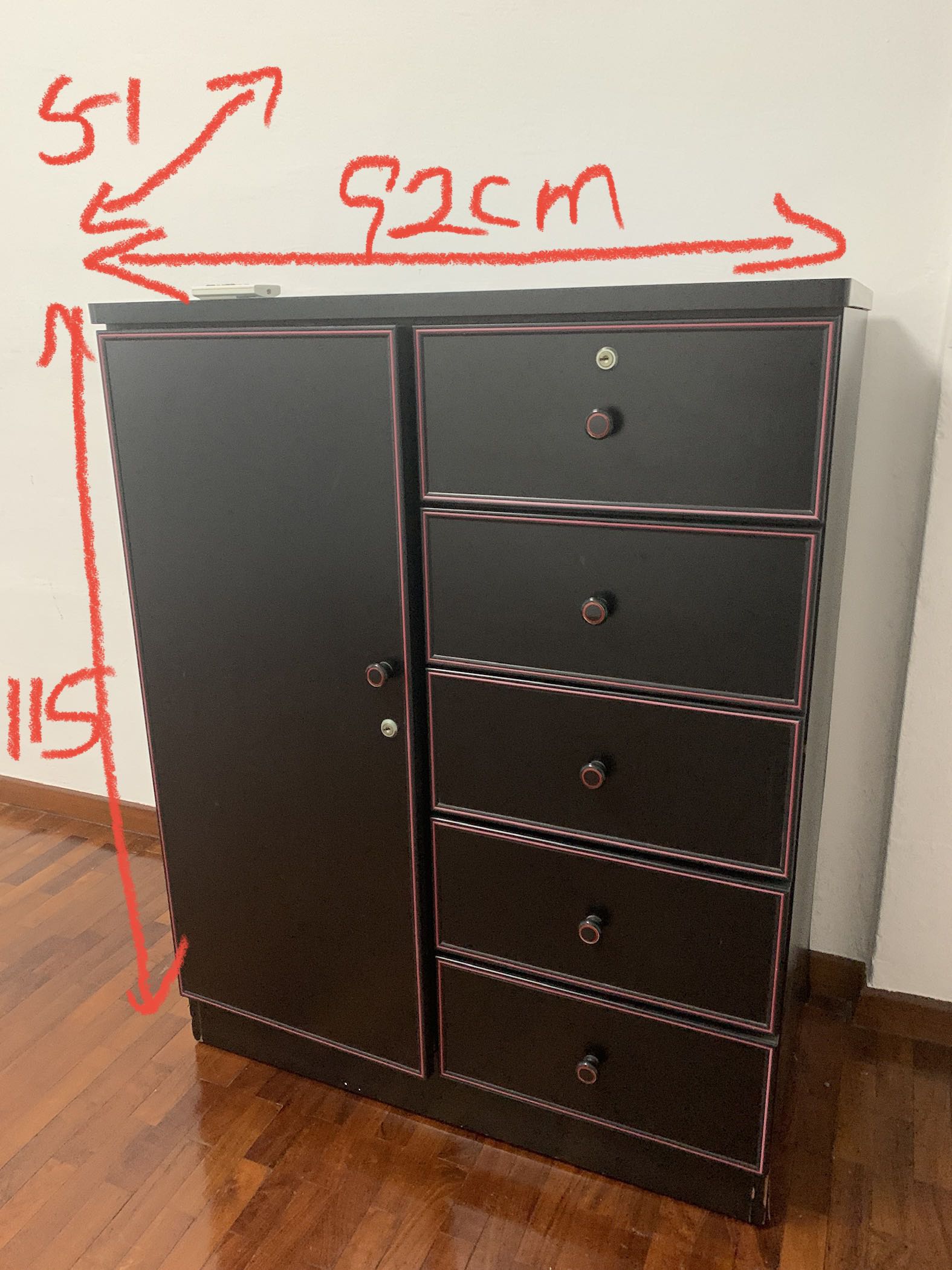 Wardrobe/ chest drawers, Furniture & Home Living, Furniture, Shelves ...