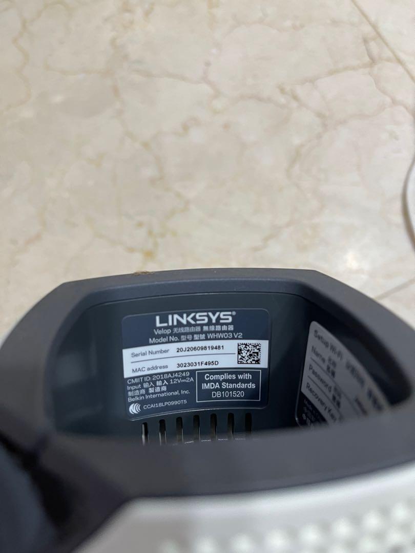 Wifi Mesh Linksys Velop WHW03V2 AC6600, Computers & Tech, Parts & Accessories, Networking on ...