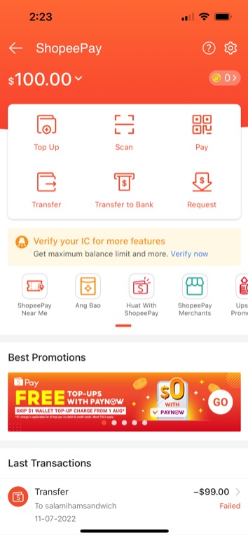$100 ShopeePay credits, Tickets & Vouchers, Store Credits on Carousell