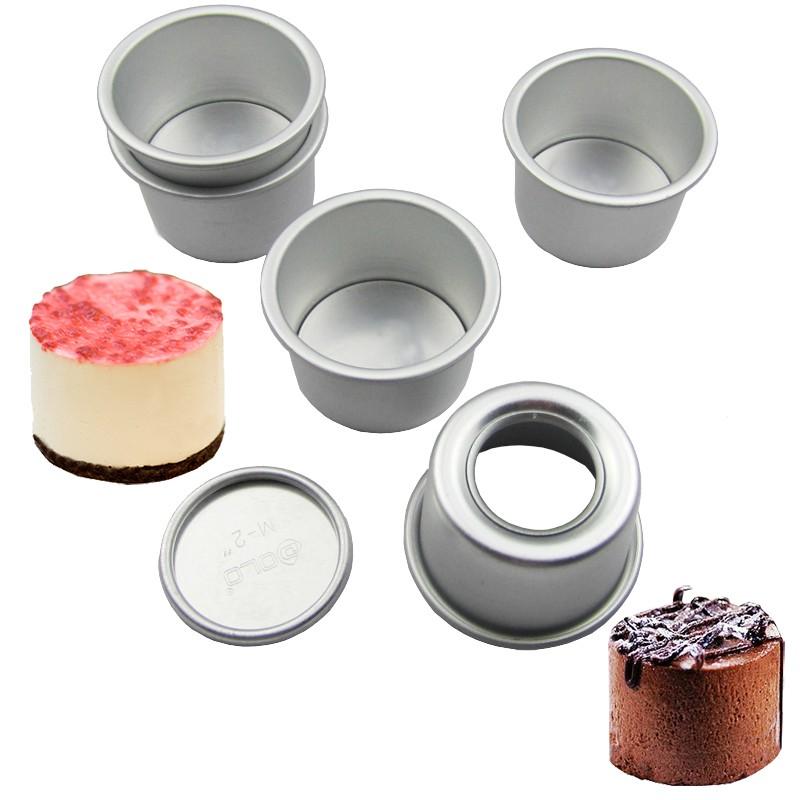 2" Mini Cake Pan Removable Base 5pcs Set ( ready stock), Furniture ...
