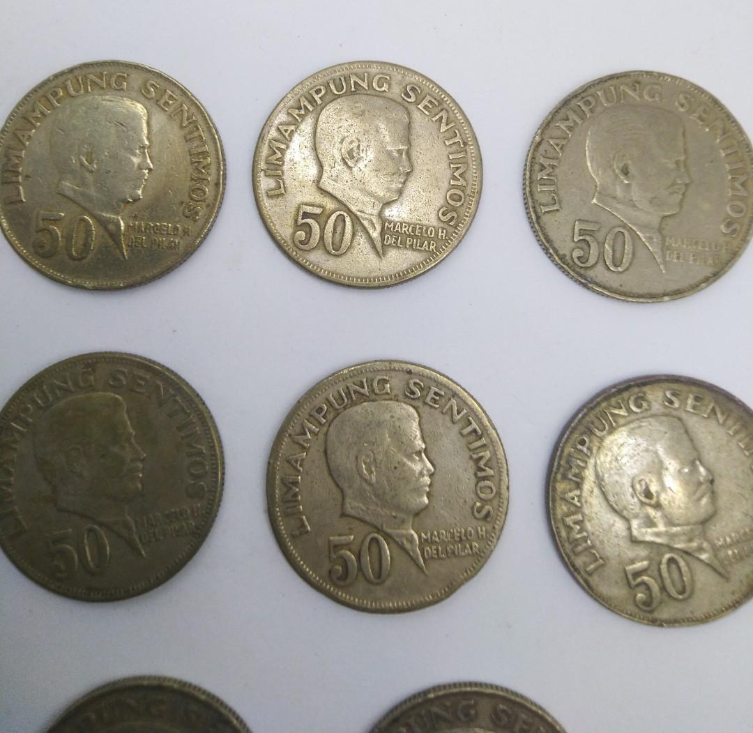 50 Centavo Philippine Old Coins 1967 1971 1972 1974 Hobbies