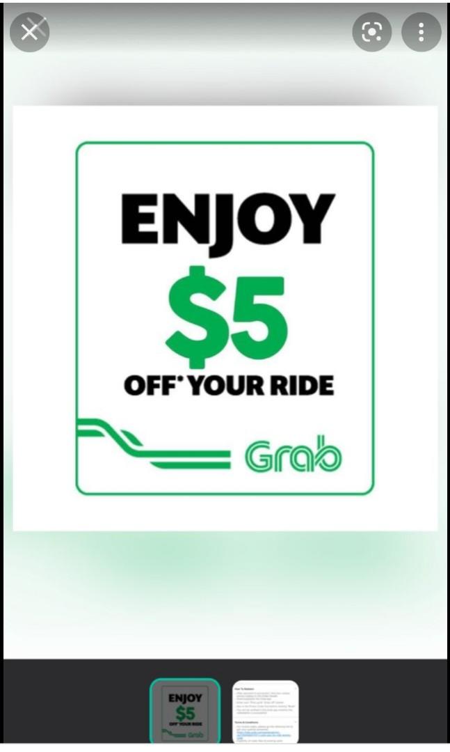 $5 Grab Voucher, Tickets & Vouchers, Vouchers on Carousell