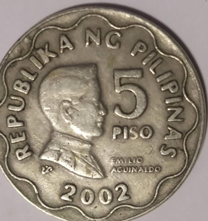5 peso 2002 rotated cud error multi error, Hobbies & Toys, Memorabilia ...