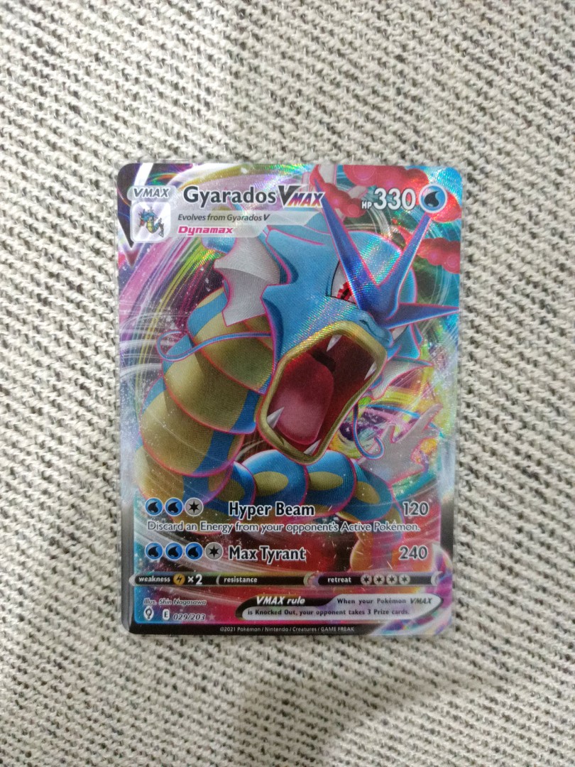 [ Pokémon Evolving Skies ] Gyarados VMax 029/203, Hobbies & Toys, Toys ...