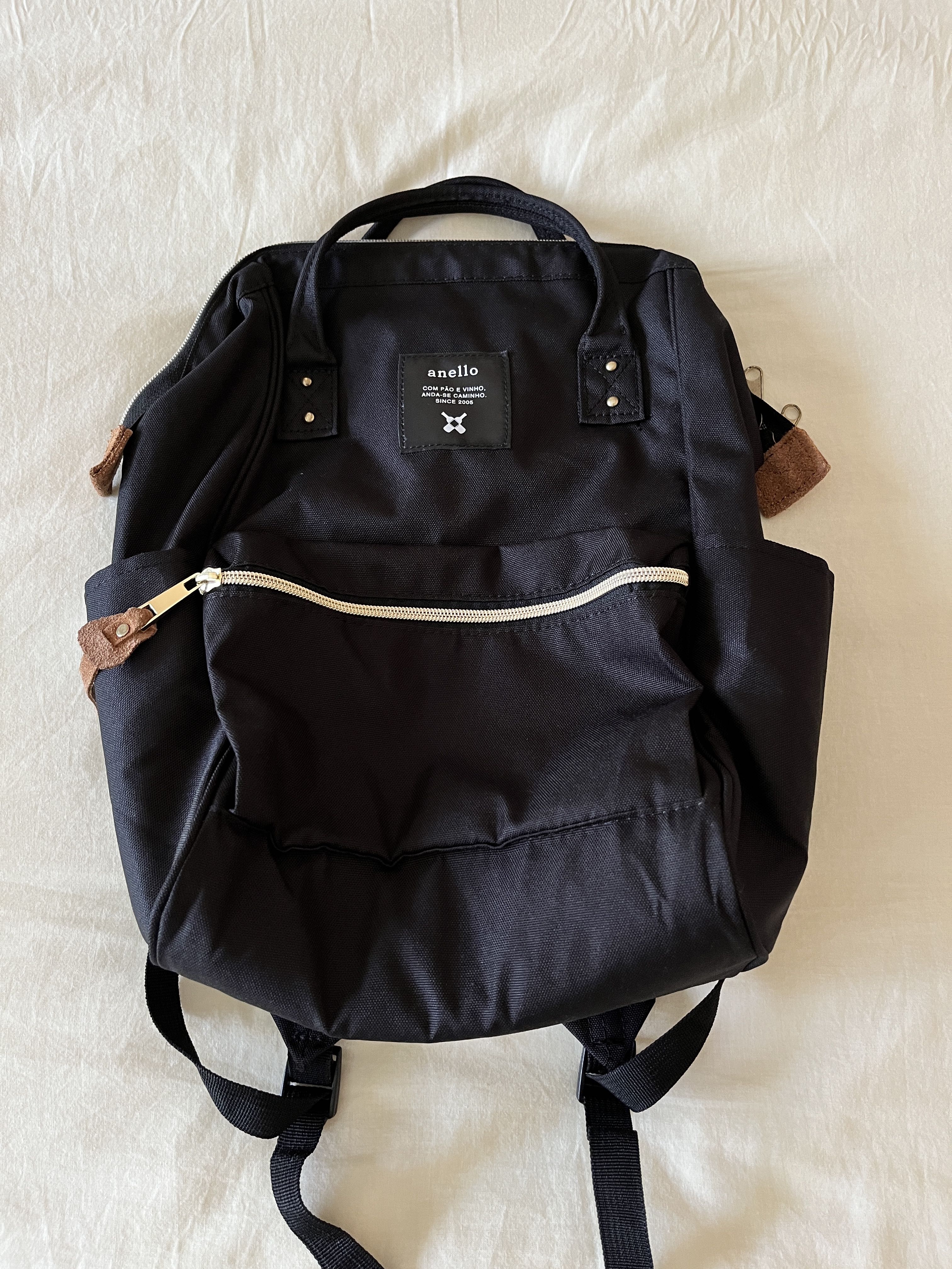 Anello black mini backpack, Women's Fashion, Bags & Wallets, Backpacks ...