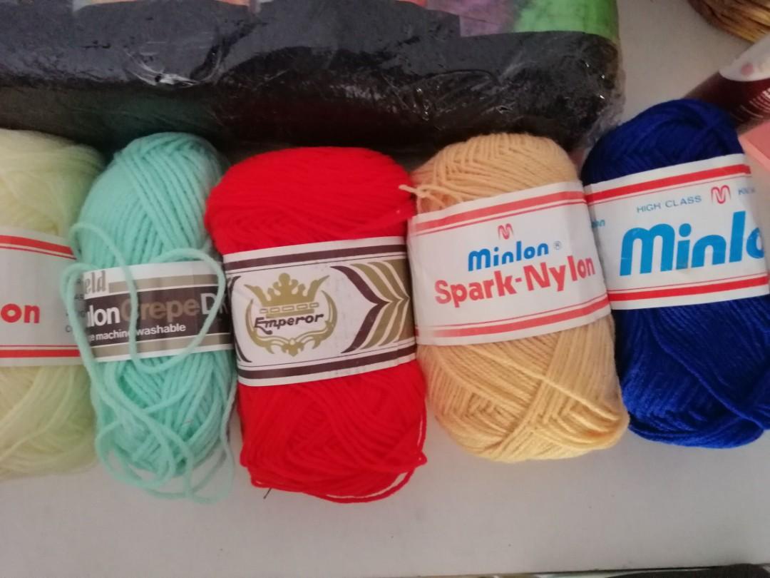 Assorted Colour Minlon Yarn, Hobbies & Toys, Stationery & Craft, Craft ...