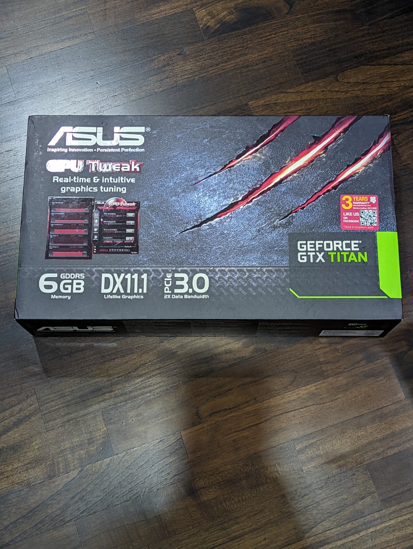 Asus GTX Titan graphics card, Computers & Tech, Parts & Accessories ...