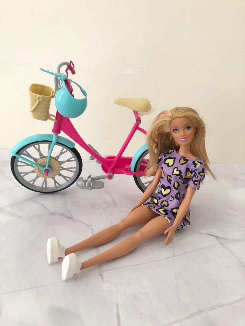 Barbie Doll + Bike, Hobbies & Toys, Toys & Games on Carousell