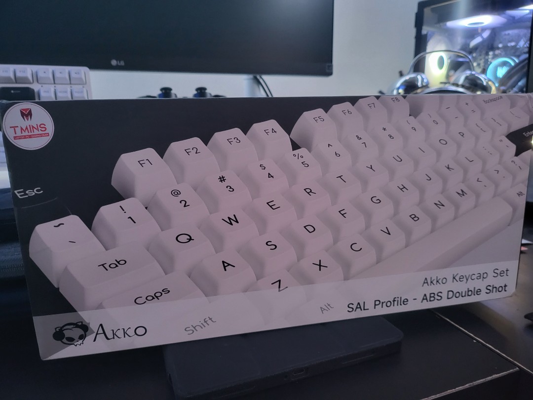 BNIB Akko BOW Black on White SAL profile keycap set, Computers & Tech ...