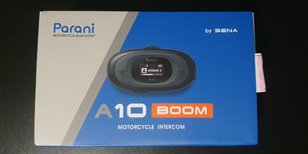 BNIB Parani A10 Boom Motorcycle Intercom, Motorcycles, Motorcycle ...