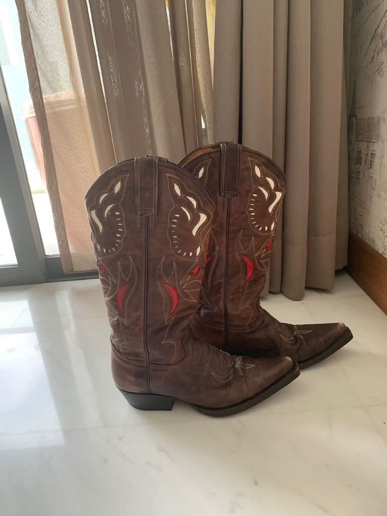 CowBoy Pure Leather Boots, Women's Fashion, Footwear, Boots on Carousell
