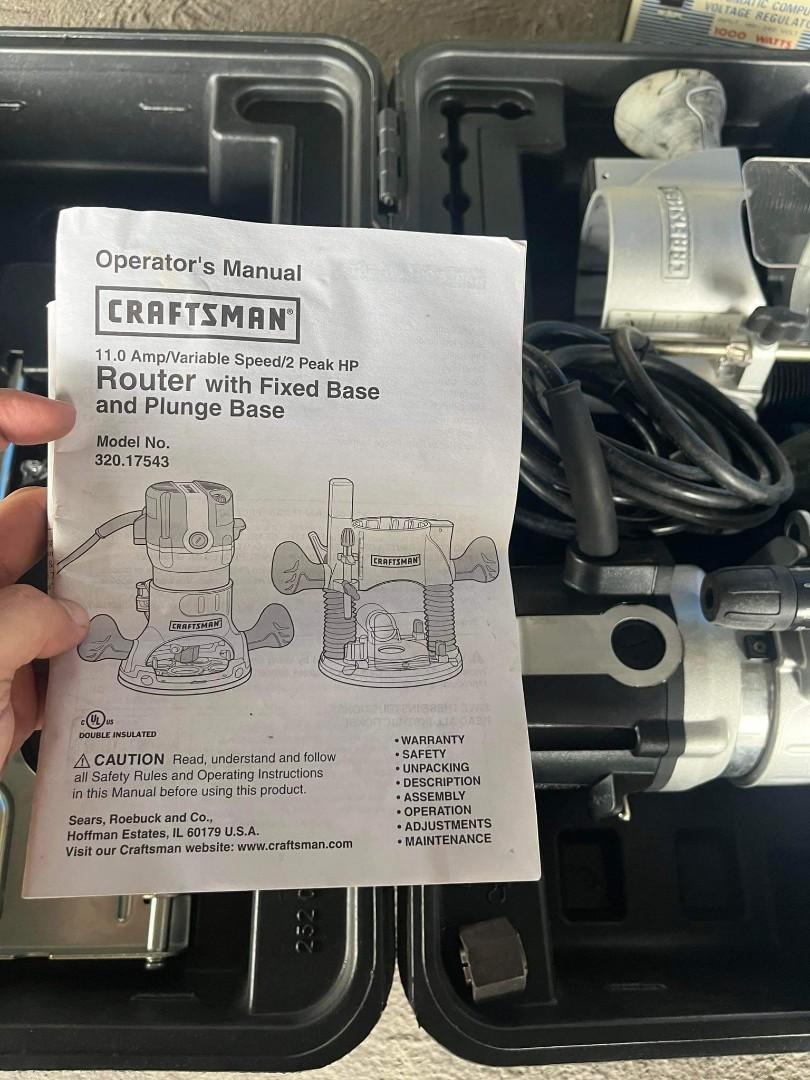 CRAFTSMAN 2 HP MultiBase Router Kit with Bits Set, TV & Home Appliances ...