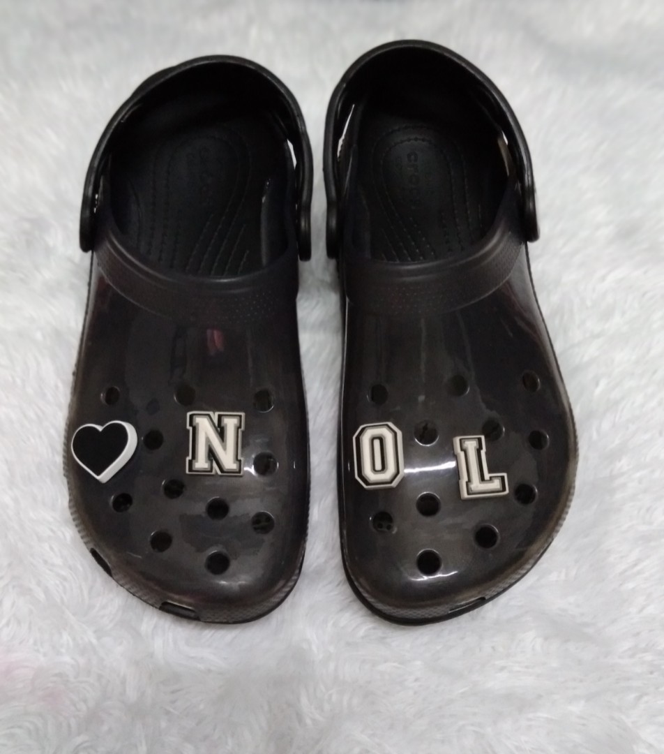 CROCS BLACK TRANSLUCENT CLOG, Women's Fashion, Footwear, Flats ...