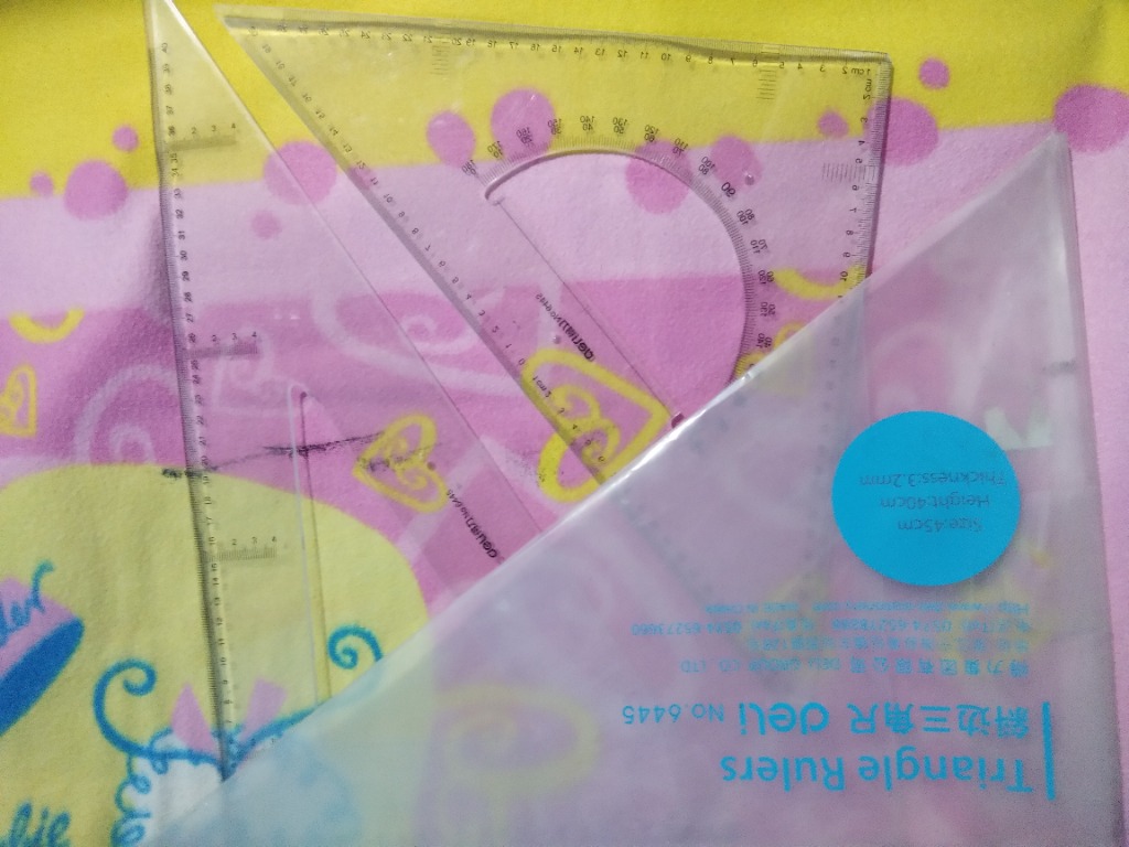 Deli Big Triangle Rulers, Hobbies & Toys, Stationary & Craft ...