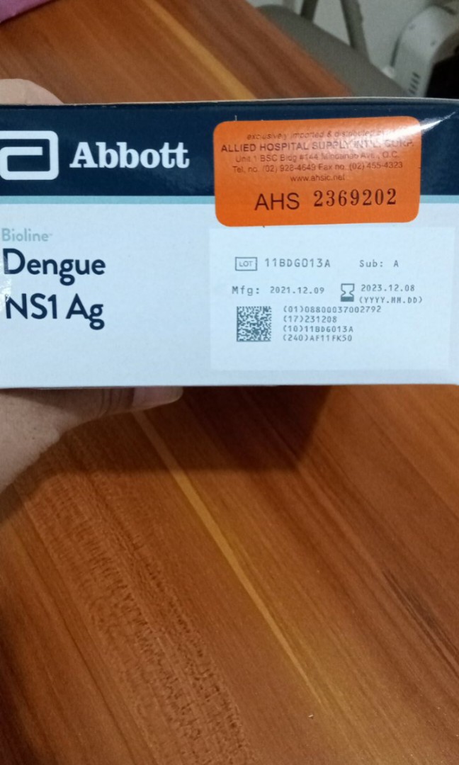 dengue kit ns1Ag with fda, Health & Nutrition, Health Monitors ...