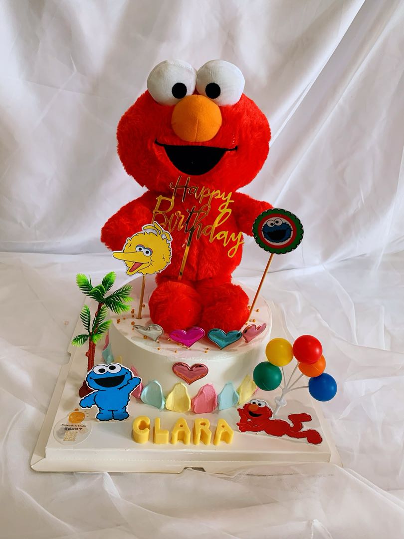 Elmo Birthday Cake, Food & Drinks, Homemade Bakes on Carousell