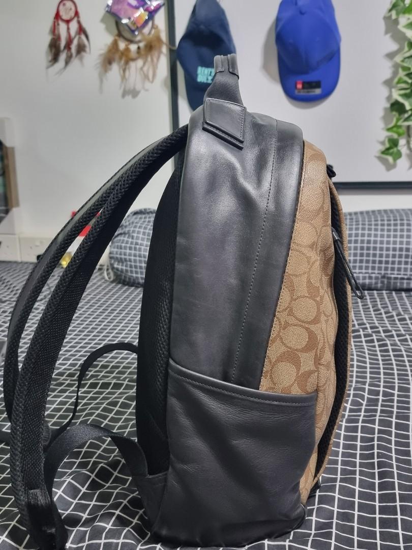 Genuine Coach Edge Backpack in Signature Canvas, Men's Fashion, Bags ...