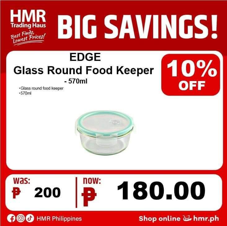 GLASS ROUND FOOD KEEPER, Furniture & Home Living, Kitchenware ...