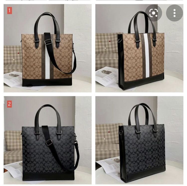 GRAHAM STRUCTURED TOTE IN SIGNATURE CANVAS (COACH C3232), Men's Fashion ...